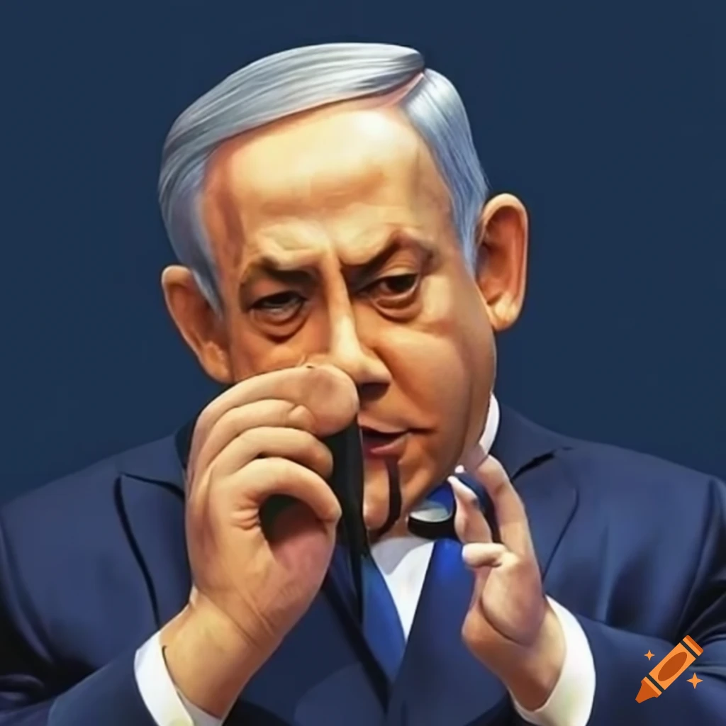 Benjamin Netanyahu with Pinocchio's nose on Craiyon