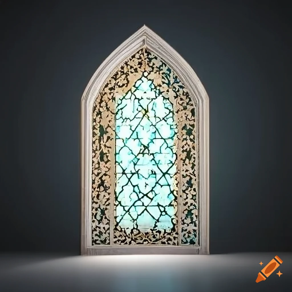 White altar window in islamic art style on Craiyon