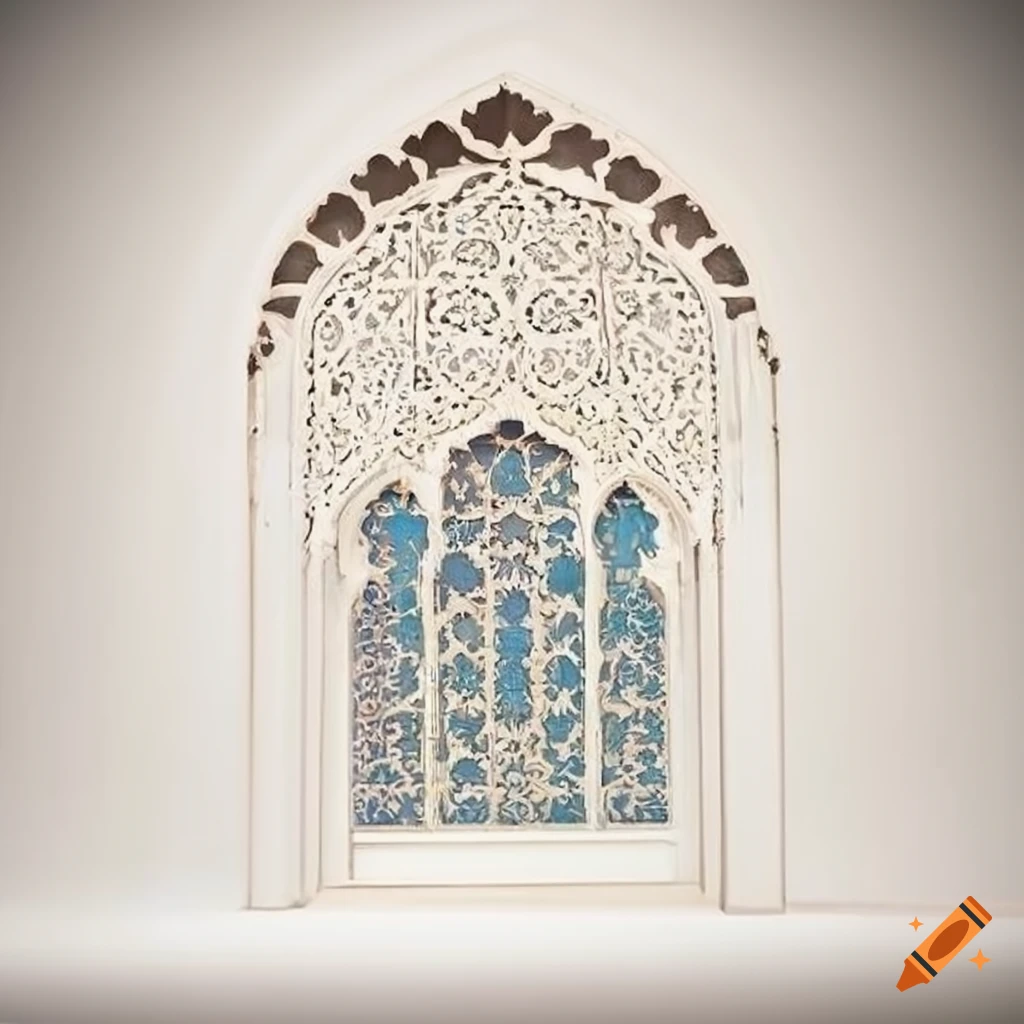Islamic white altar window