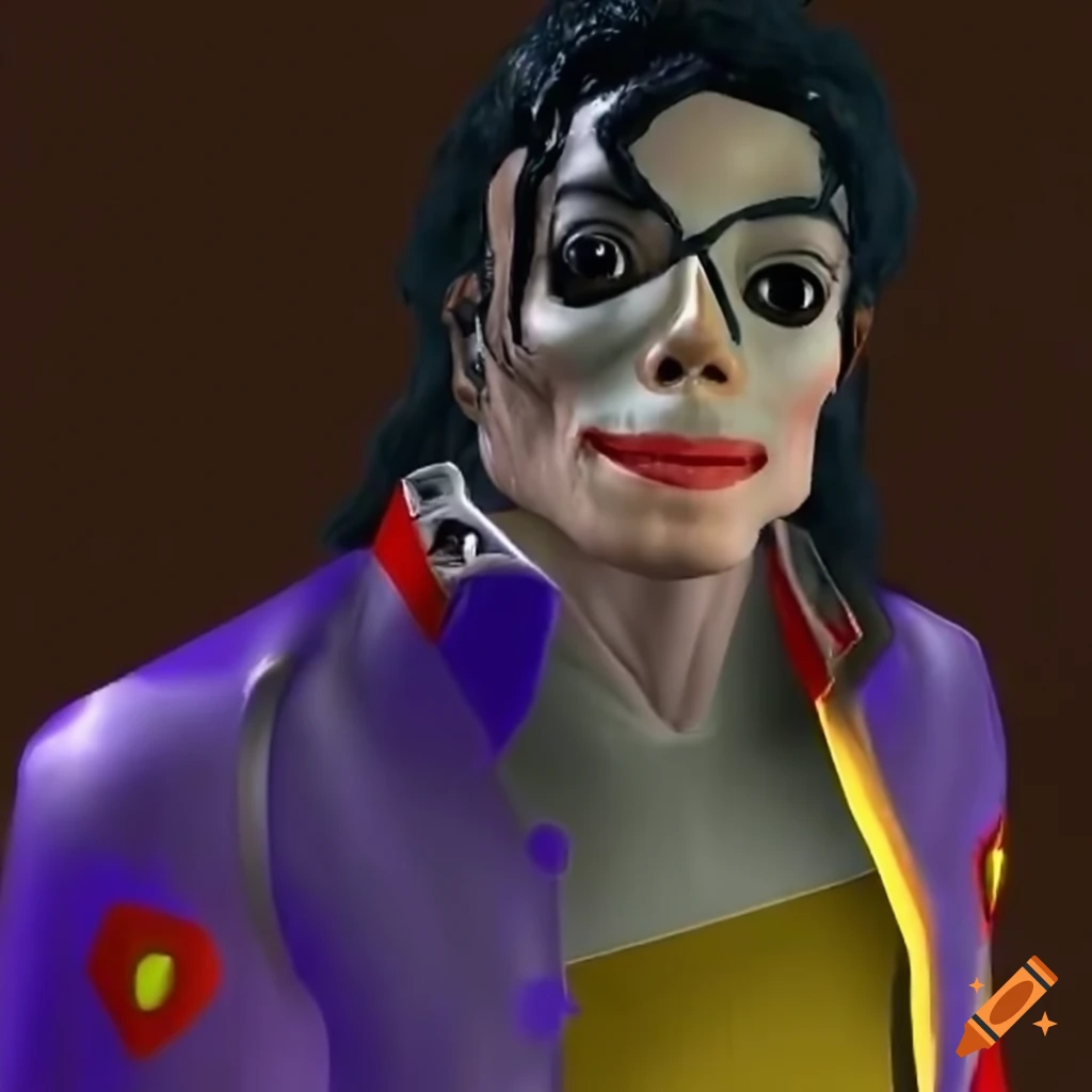 Detailed image of Michael Jackson super smash bros melee model on Craiyon