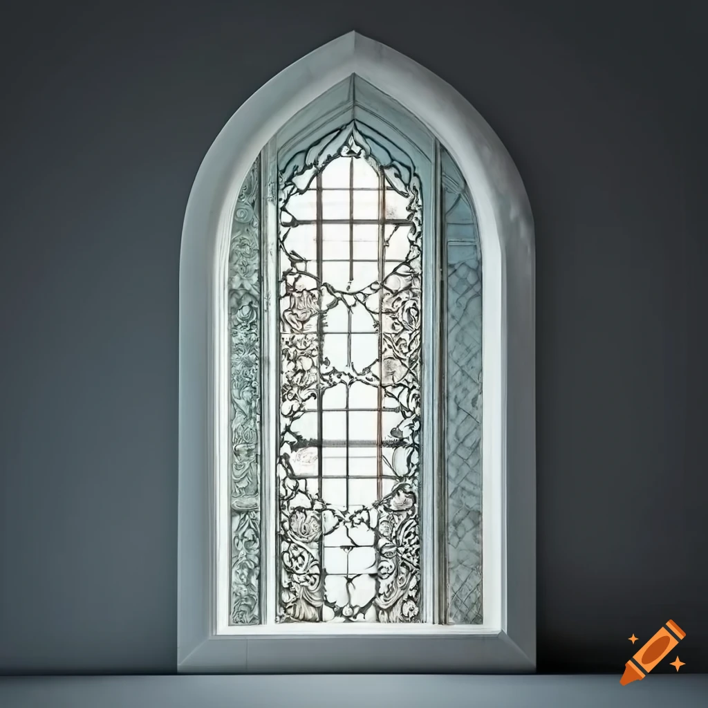 White islamic window design on Craiyon