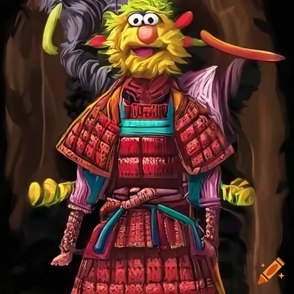 Image of a muppet dressed as a samurai on Craiyon