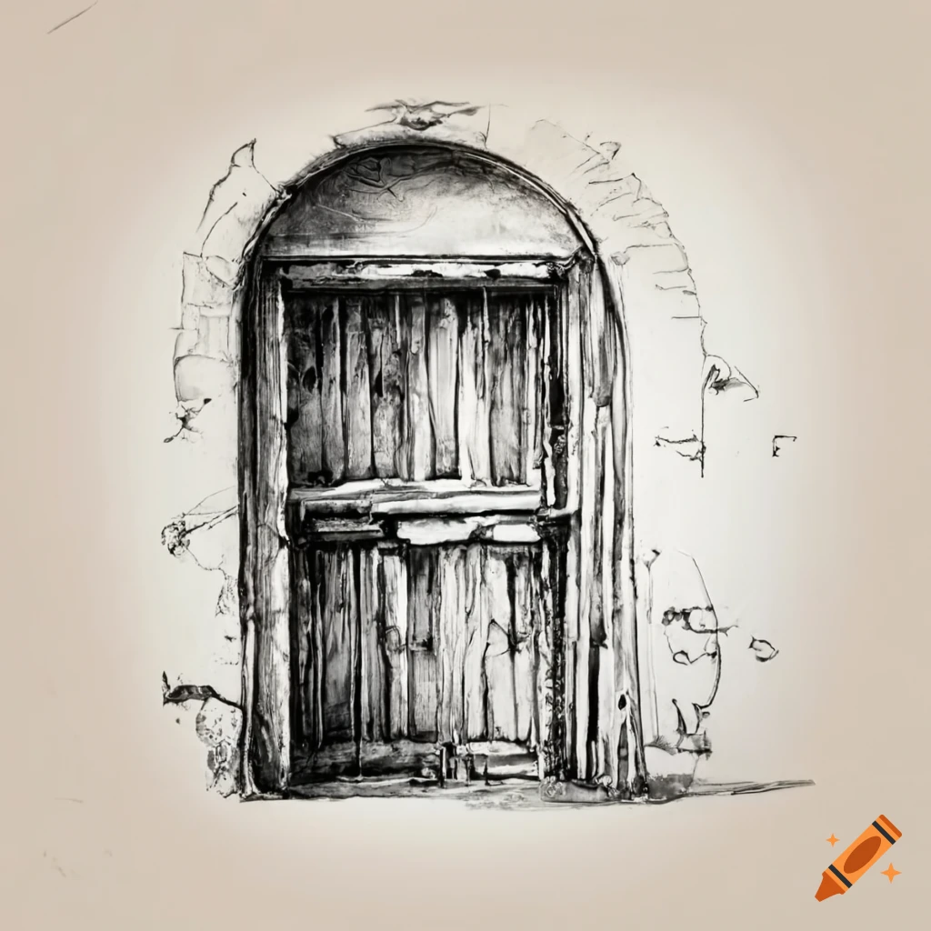 Door Pencil Drawing