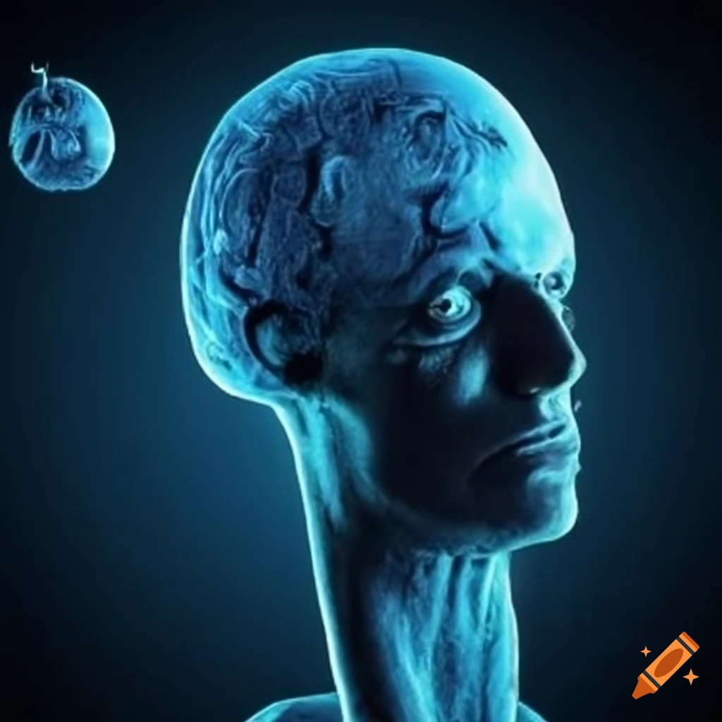 Mri scan of human face showing injectable facial fillers on Craiyon