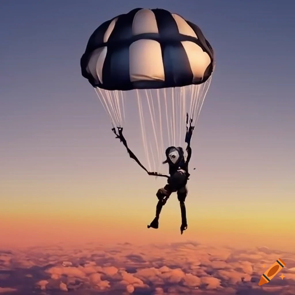 Image of an airdrop parachute on Craiyon
