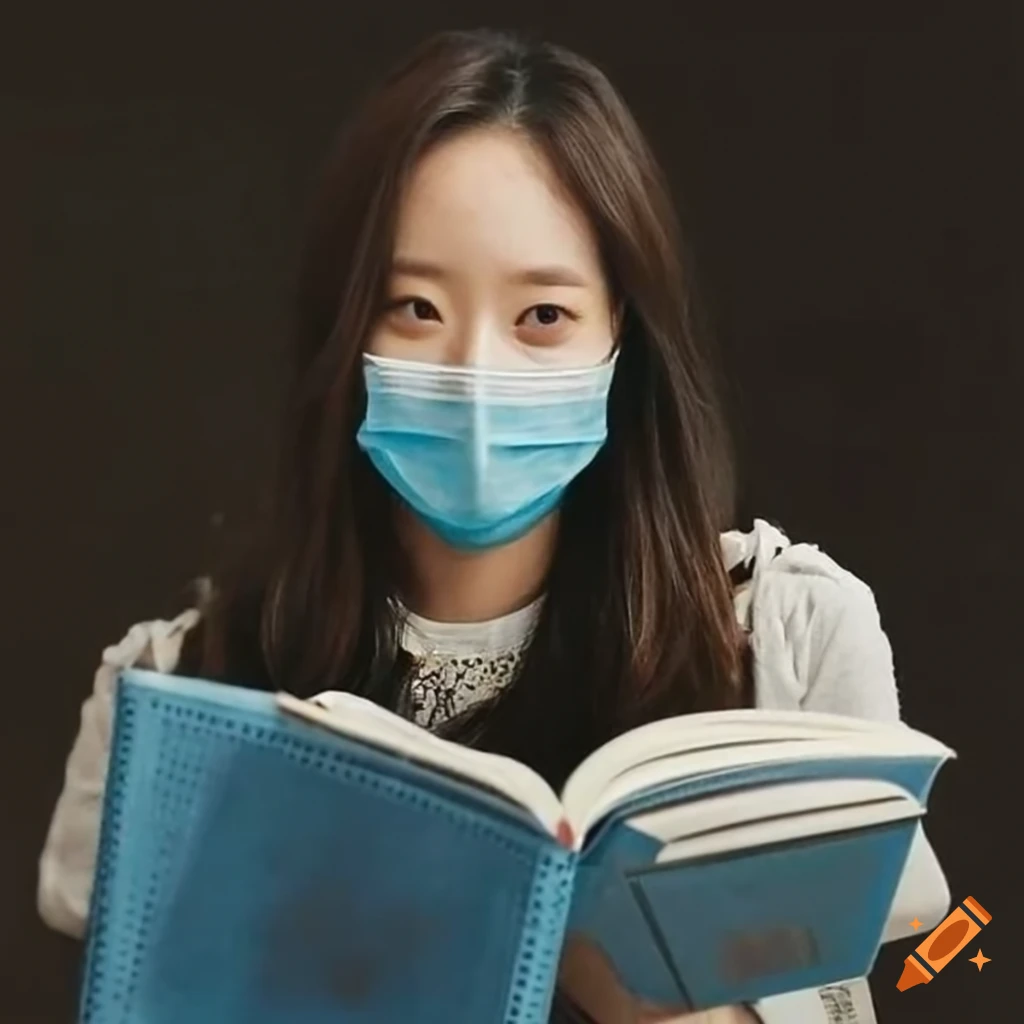 Krystal Jung Wearing A Surgical Mask And Reading A Book krystal-jung-wearing-a-surgical-mask-and-reading-a-book