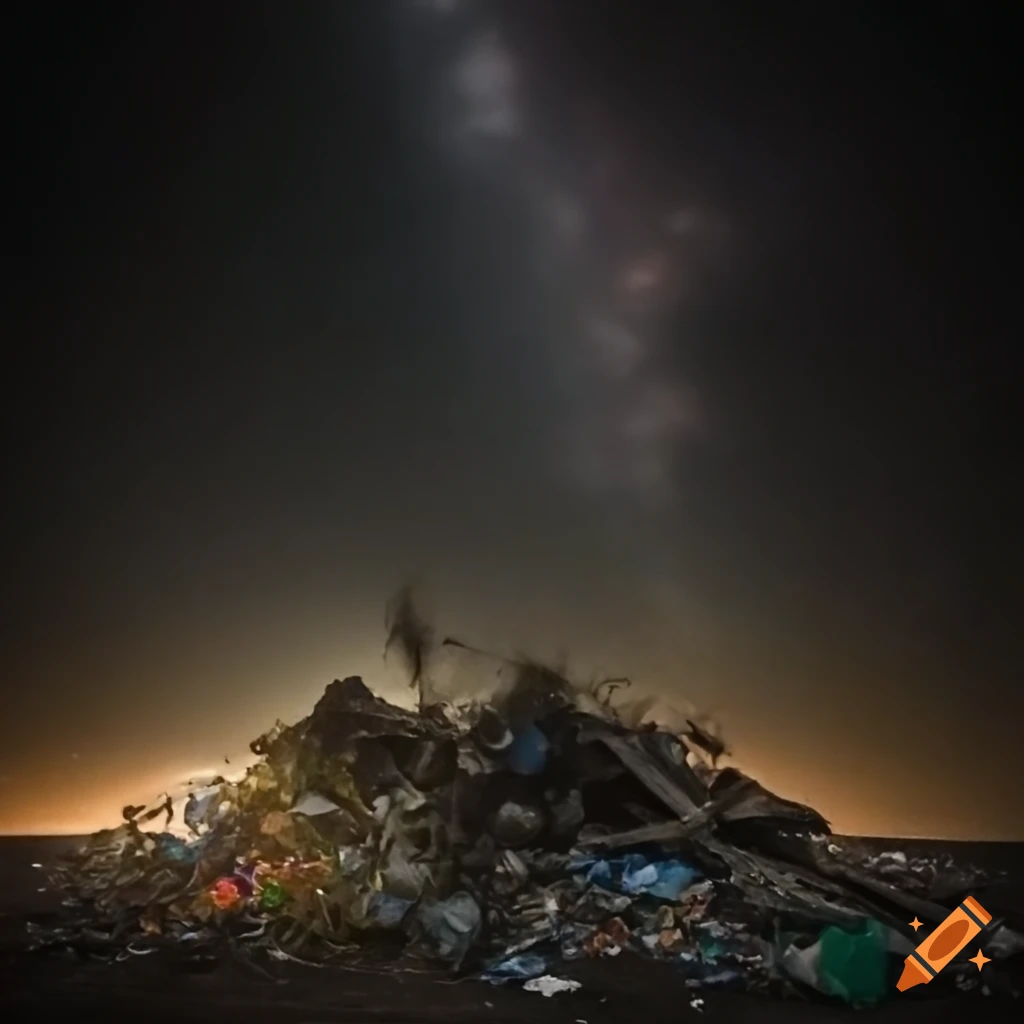Image of a destroyed alien world on Craiyon