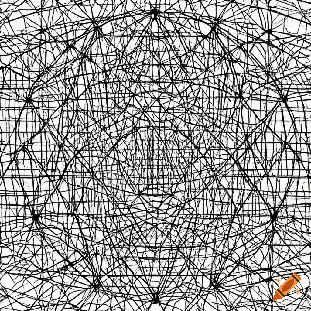 Abstract image depicting interconnections on Craiyon