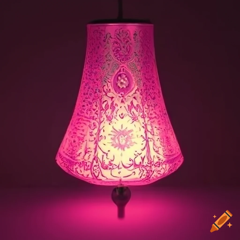 Pink islamic art lamp