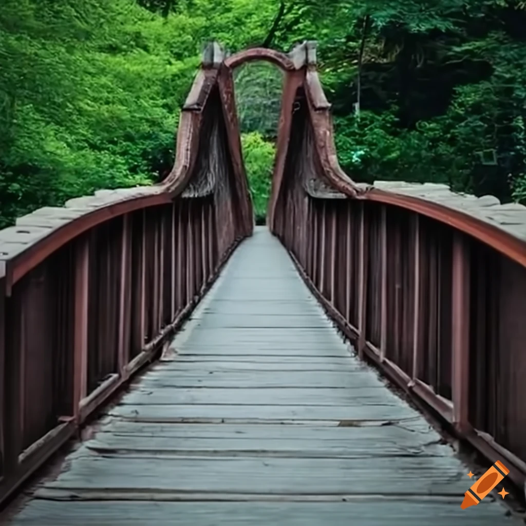 Image of a bridge at a playground on Craiyon
