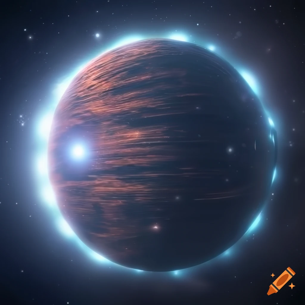 Photorealistic image of a sci-fi dyson sphere