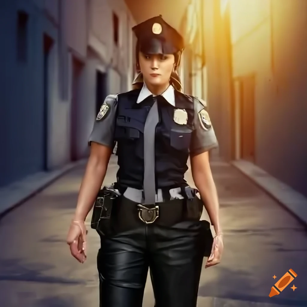 Police officer in uniform on Craiyon