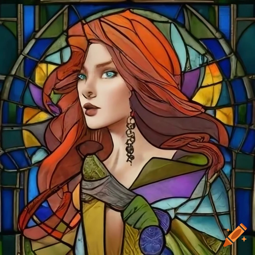 Art nouveau style mage flying with book on Craiyon