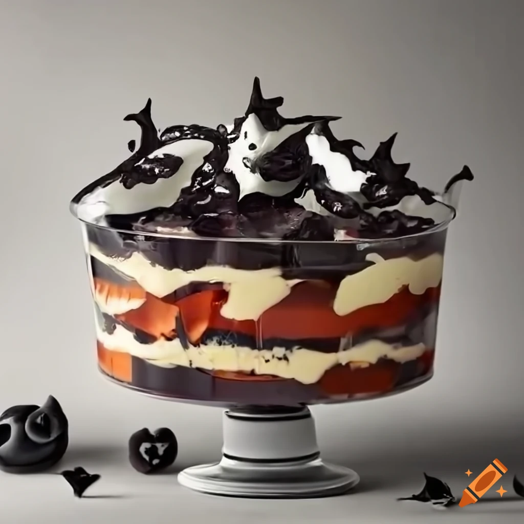 Spooky halloween trifle on Craiyon