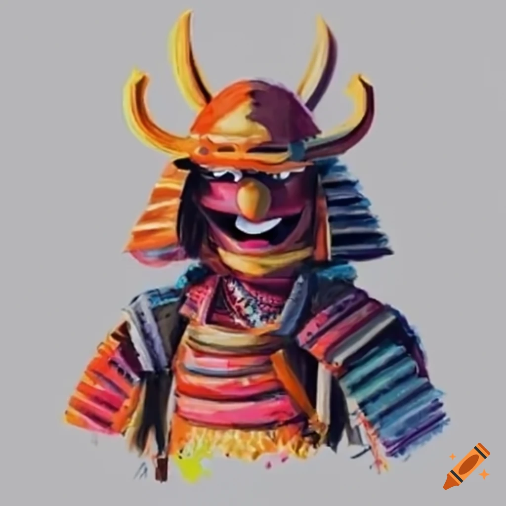 Image of a muppet dressed as a samurai on Craiyon