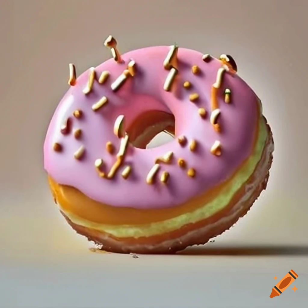 Image of a freshly baked golden-brown doughnut on Craiyon
