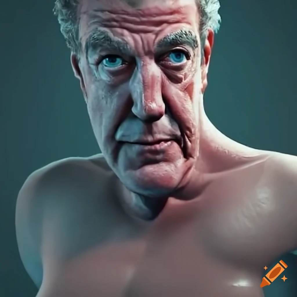 Image of a muscular Jeremy Clarkson at the gym on Craiyon