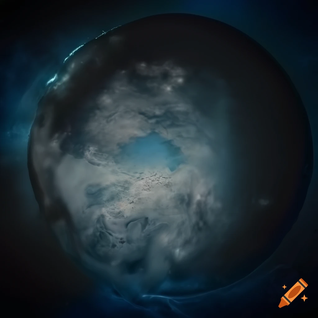 Height map of a rocky and icy planet