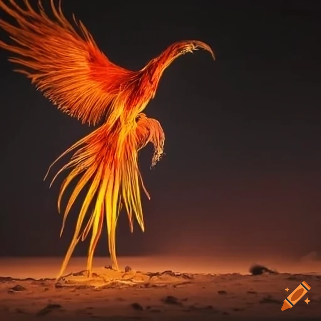 Underwater phoenix in oceanic sunset on Craiyon