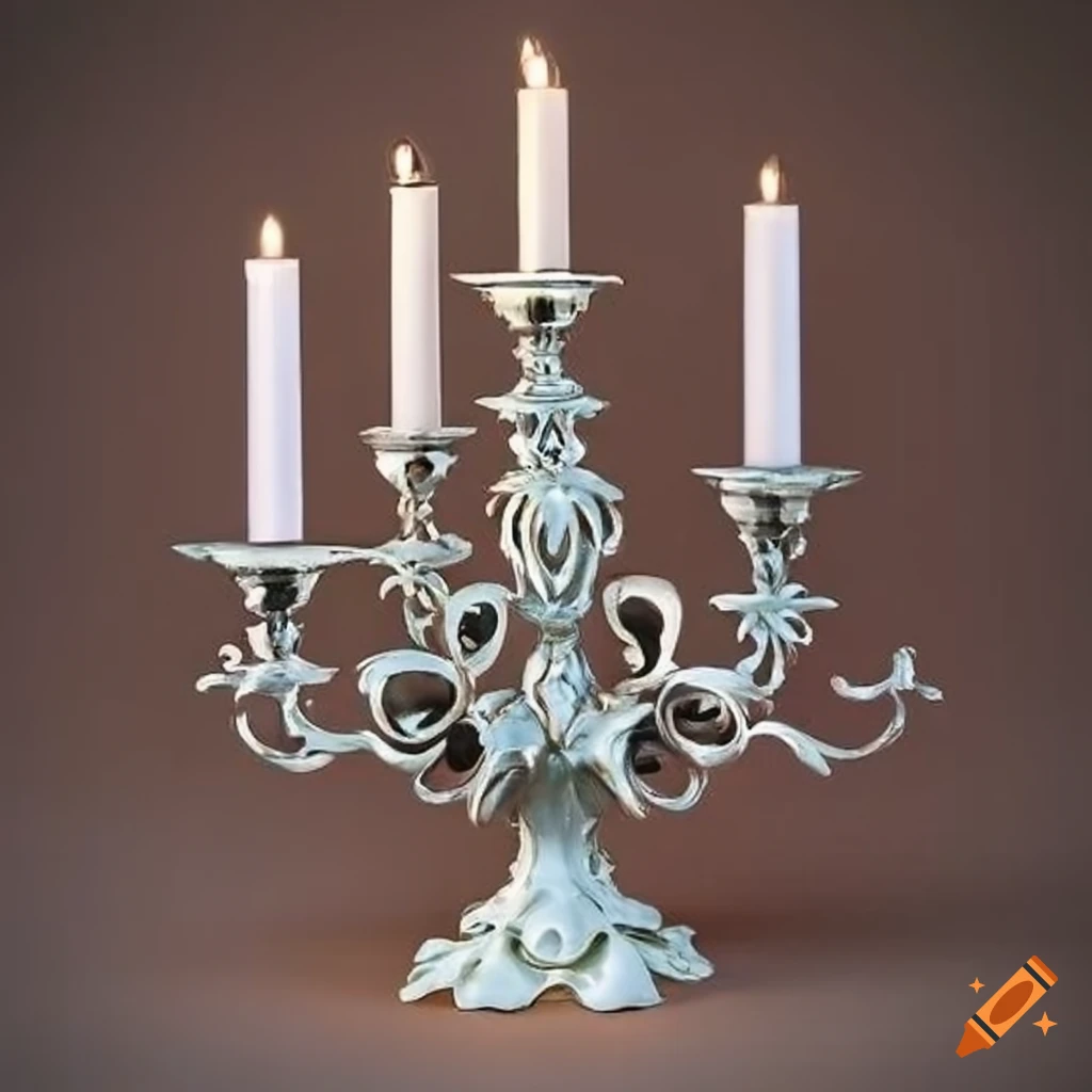 Decorative candlestick candelabrum on Craiyon