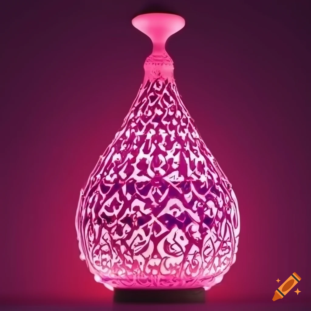 Pink islamic art lamp