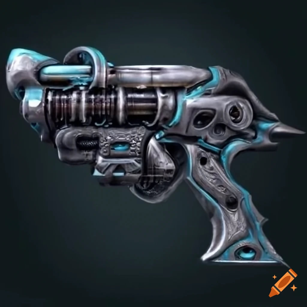 Biomechanical gun in giger style