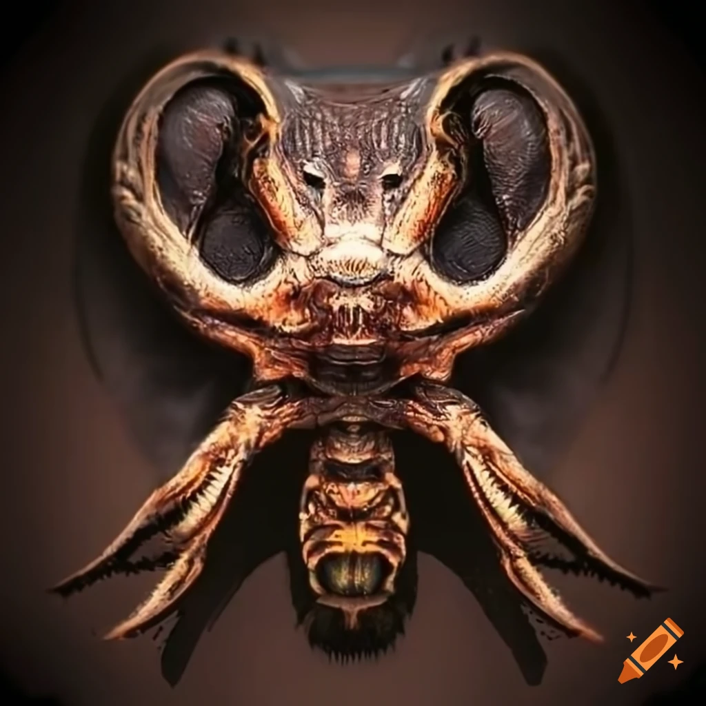Image of an alien insect with multiple striking features on Craiyon