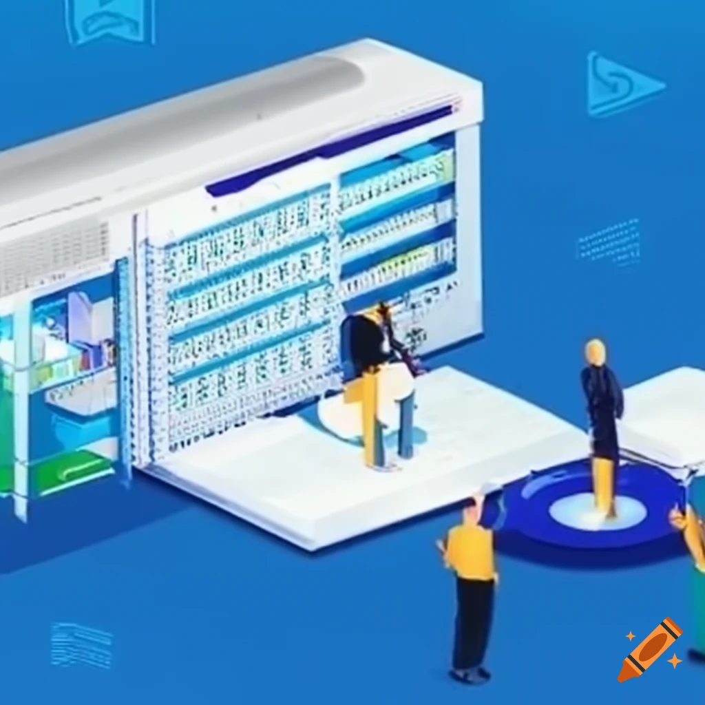Illustration of server bridging works on Craiyon