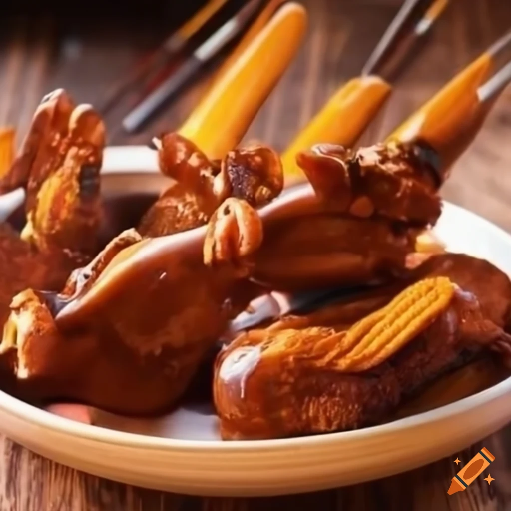 Unique and delicious food at kanamara matsuri festival on Craiyon