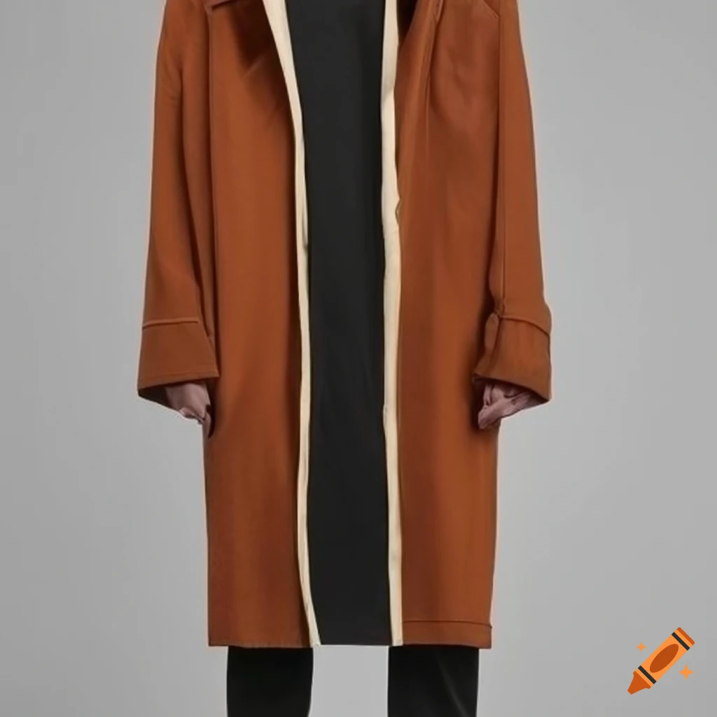 Dark orange grungy cotton coat in hd on Craiyon