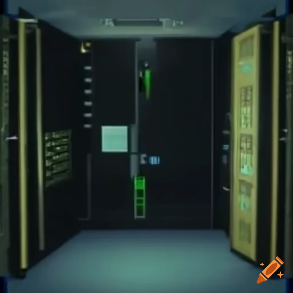 Servers in a data center on Craiyon