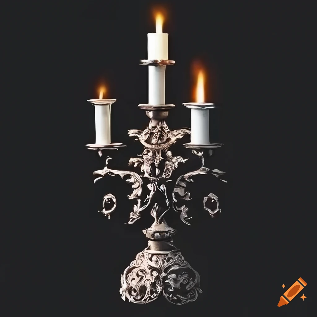 Decorative candlestick on Craiyon