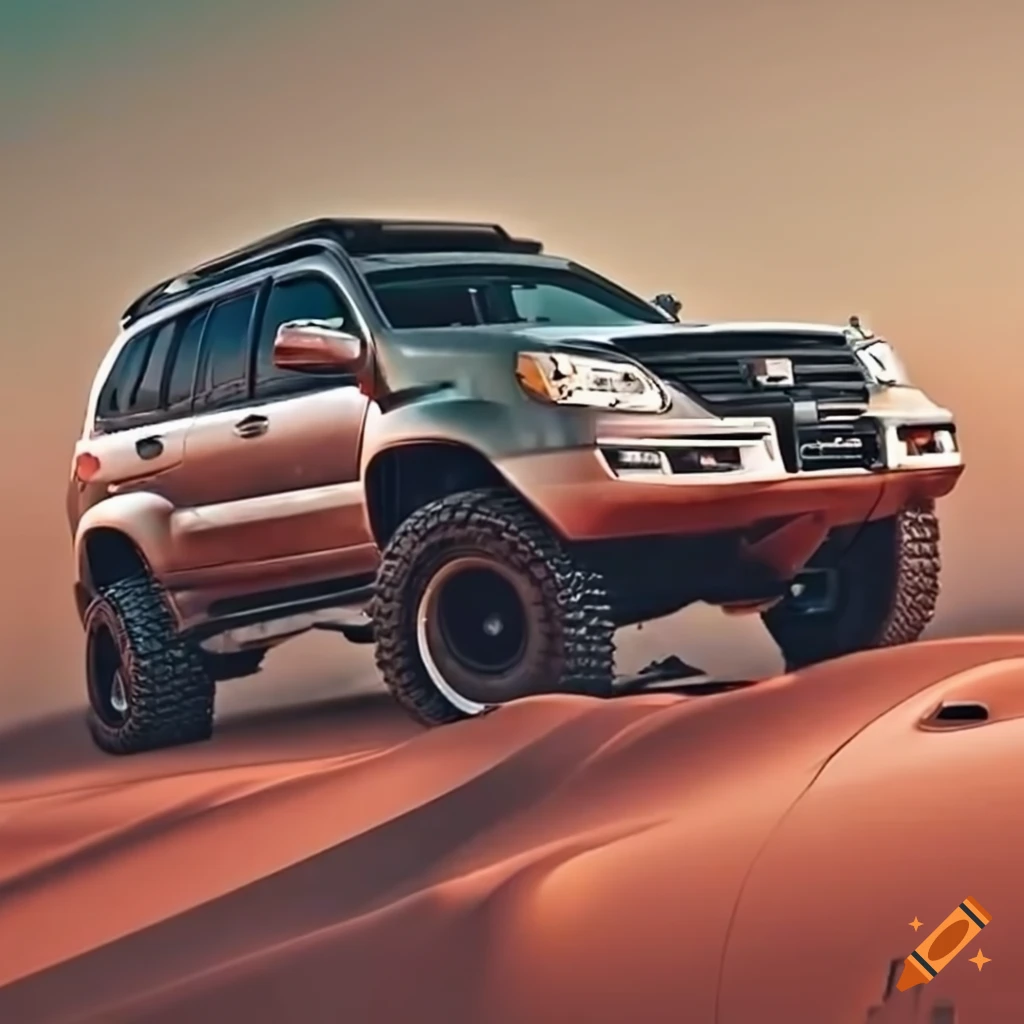 Image of a lifted gx470 on Craiyon