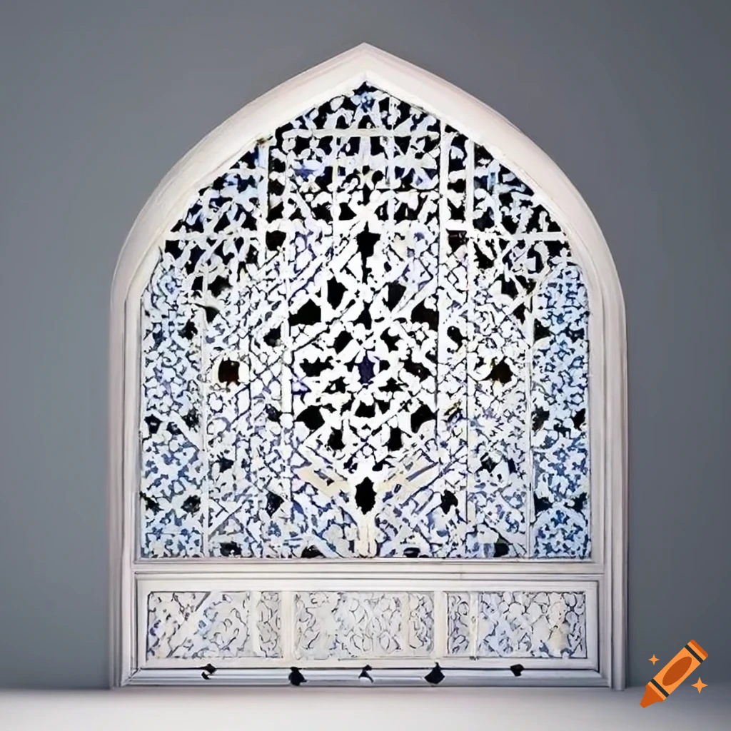 White altar window in islamic art style on Craiyon