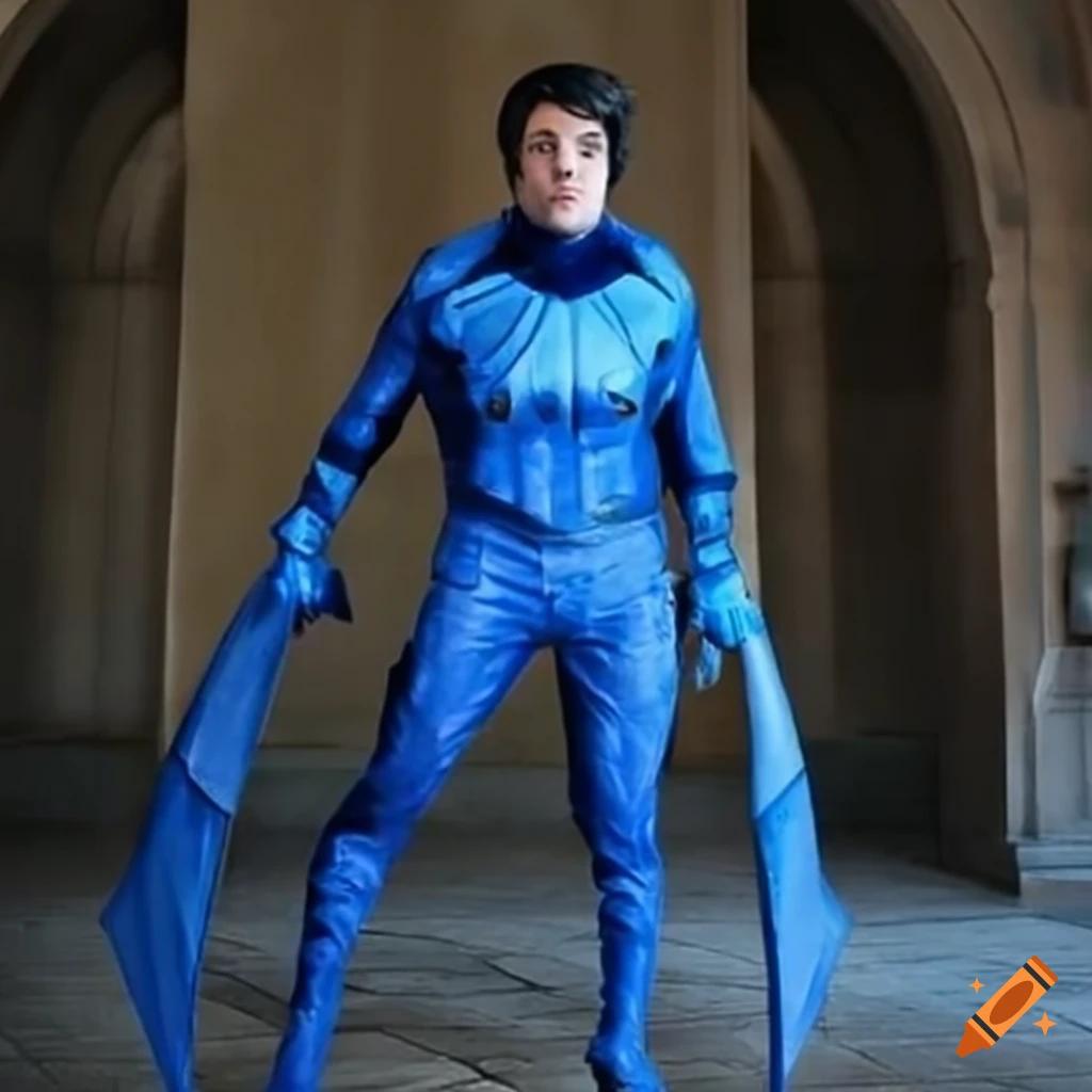 Matteo renzi cosplaying as blue beetle