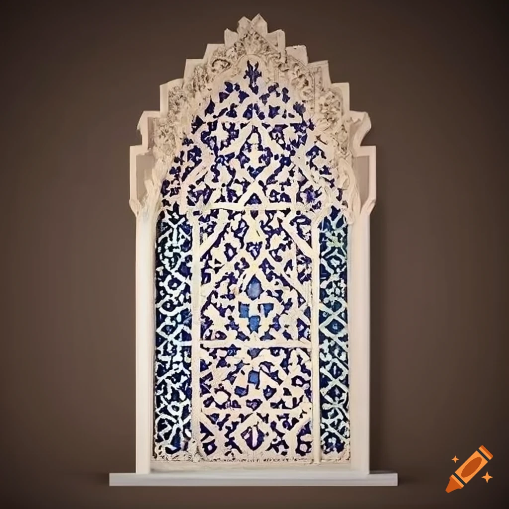 White altar window in islamic art style on Craiyon