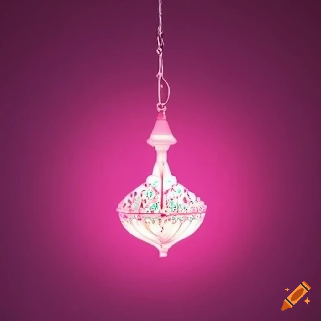 Pink islamic art lamp