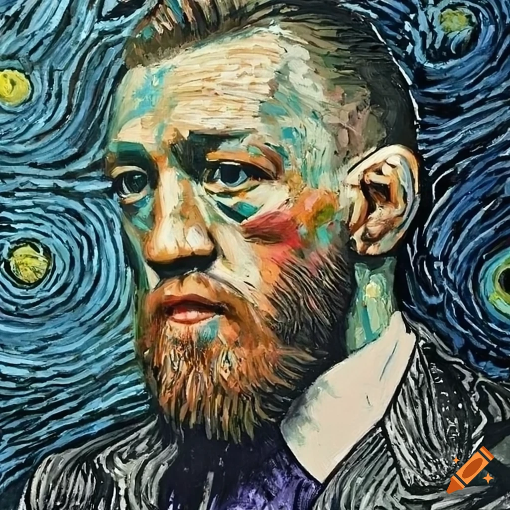 Artistic depiction of mike tyson in the style of van gogh on Craiyon
