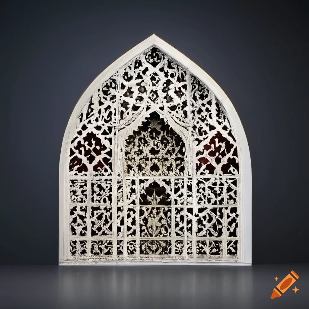 White altar window in islamic art style on Craiyon