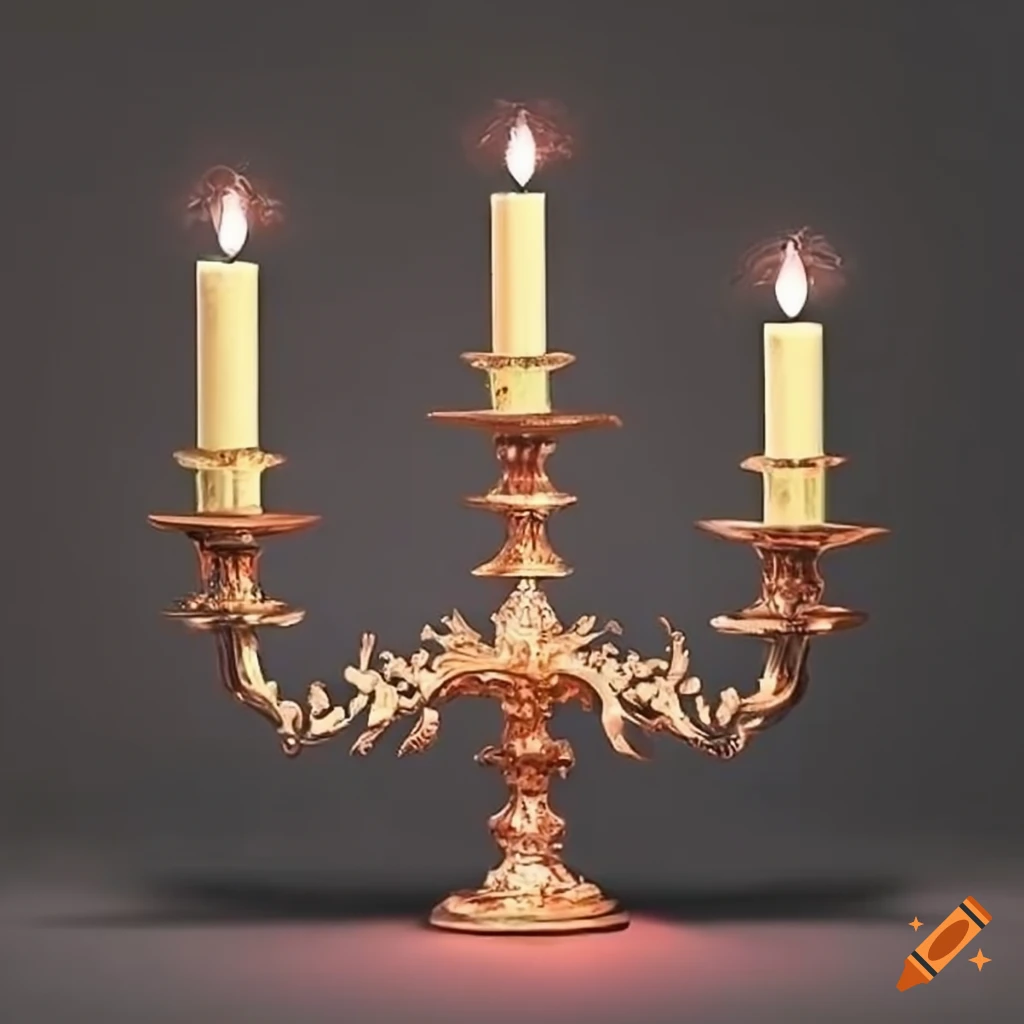 Lit candlestick on an open book with tim burton style on Craiyon