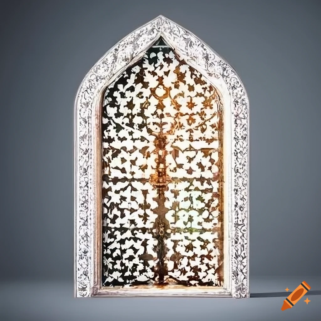 White altar window in islamic art style on Craiyon