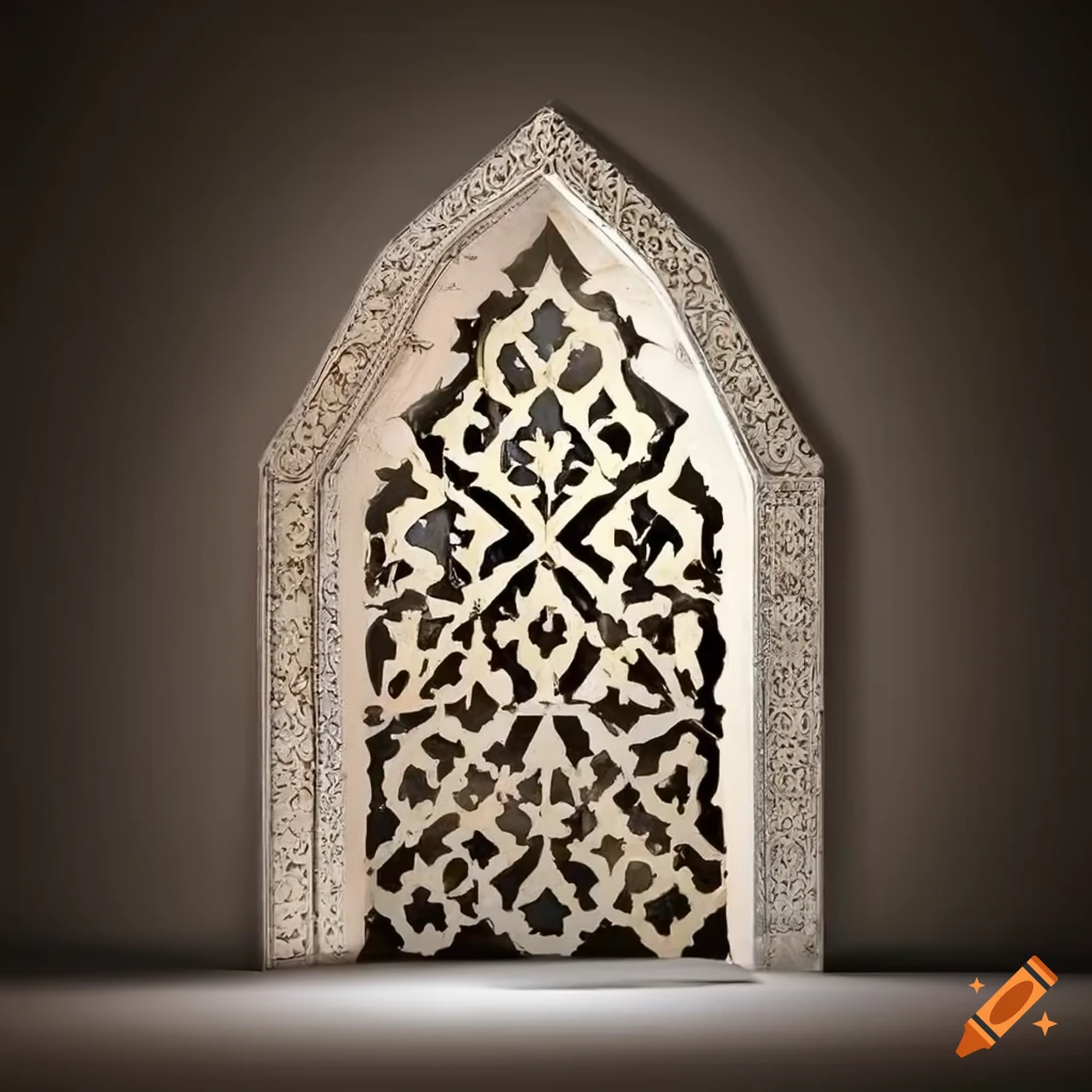 White altar window in islamic art style