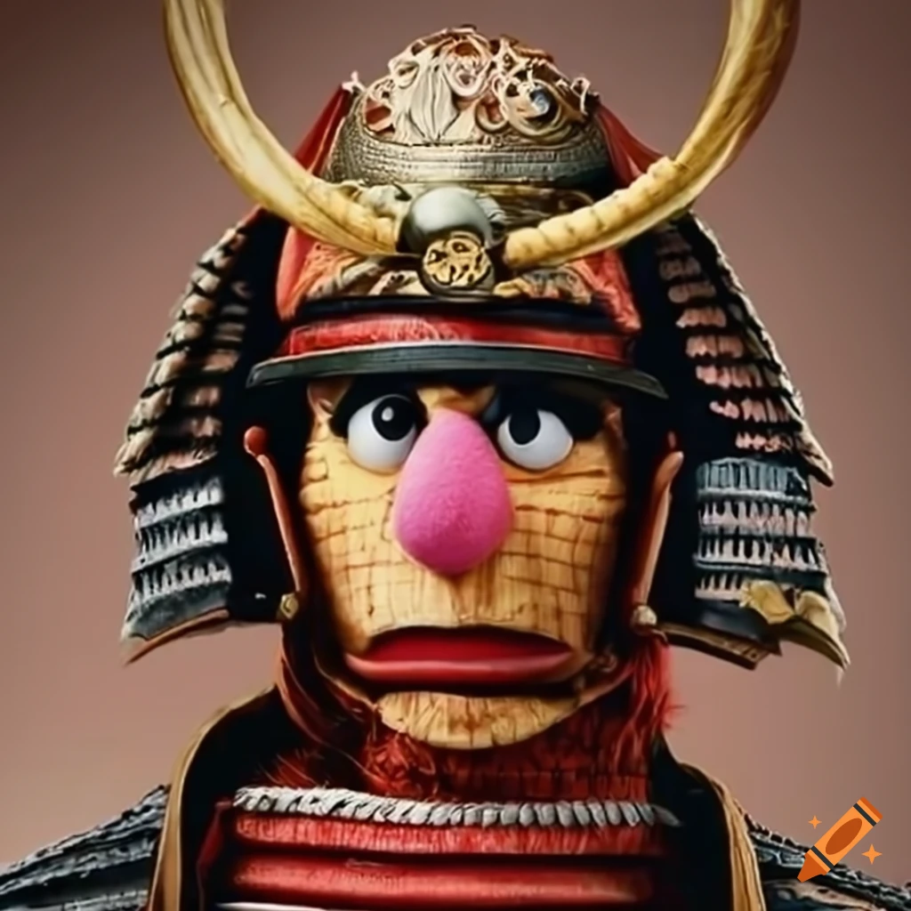 Muppet samurai illustration on Craiyon