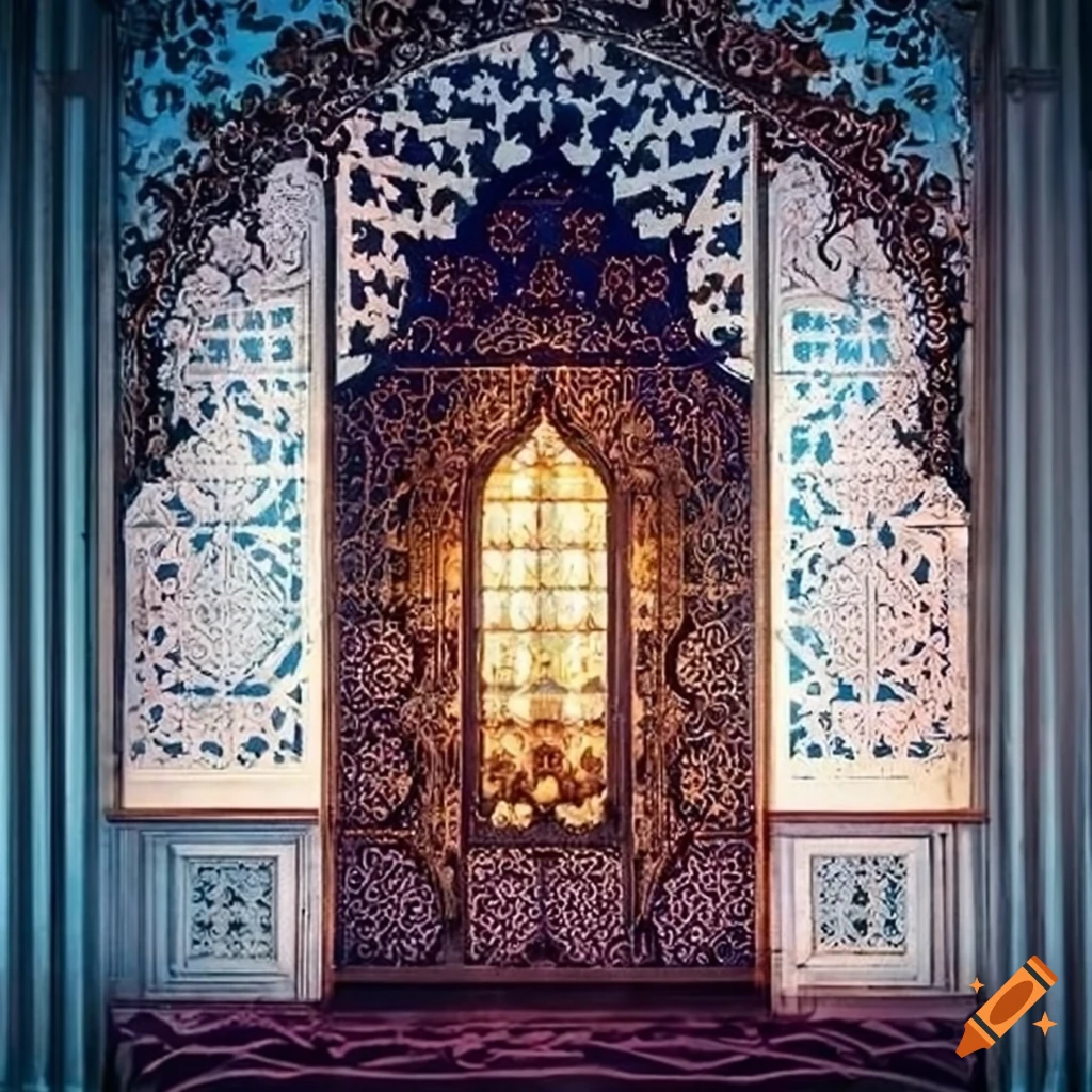 Marble islamic window design on Craiyon