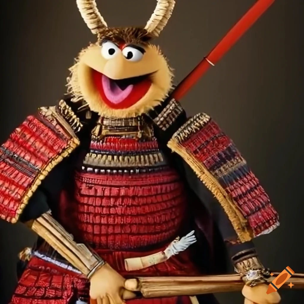 Muppet samurai illustration on Craiyon