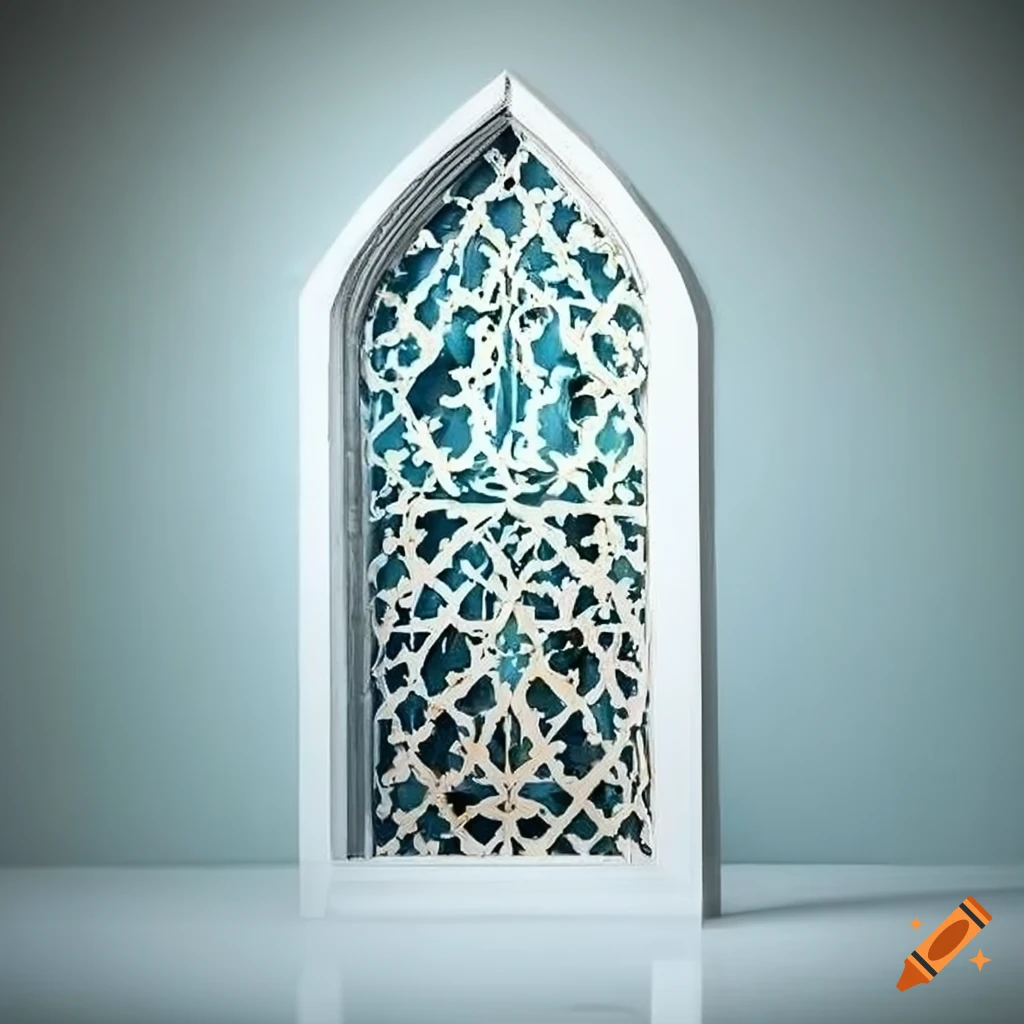 White altar window in islamic art style on Craiyon
