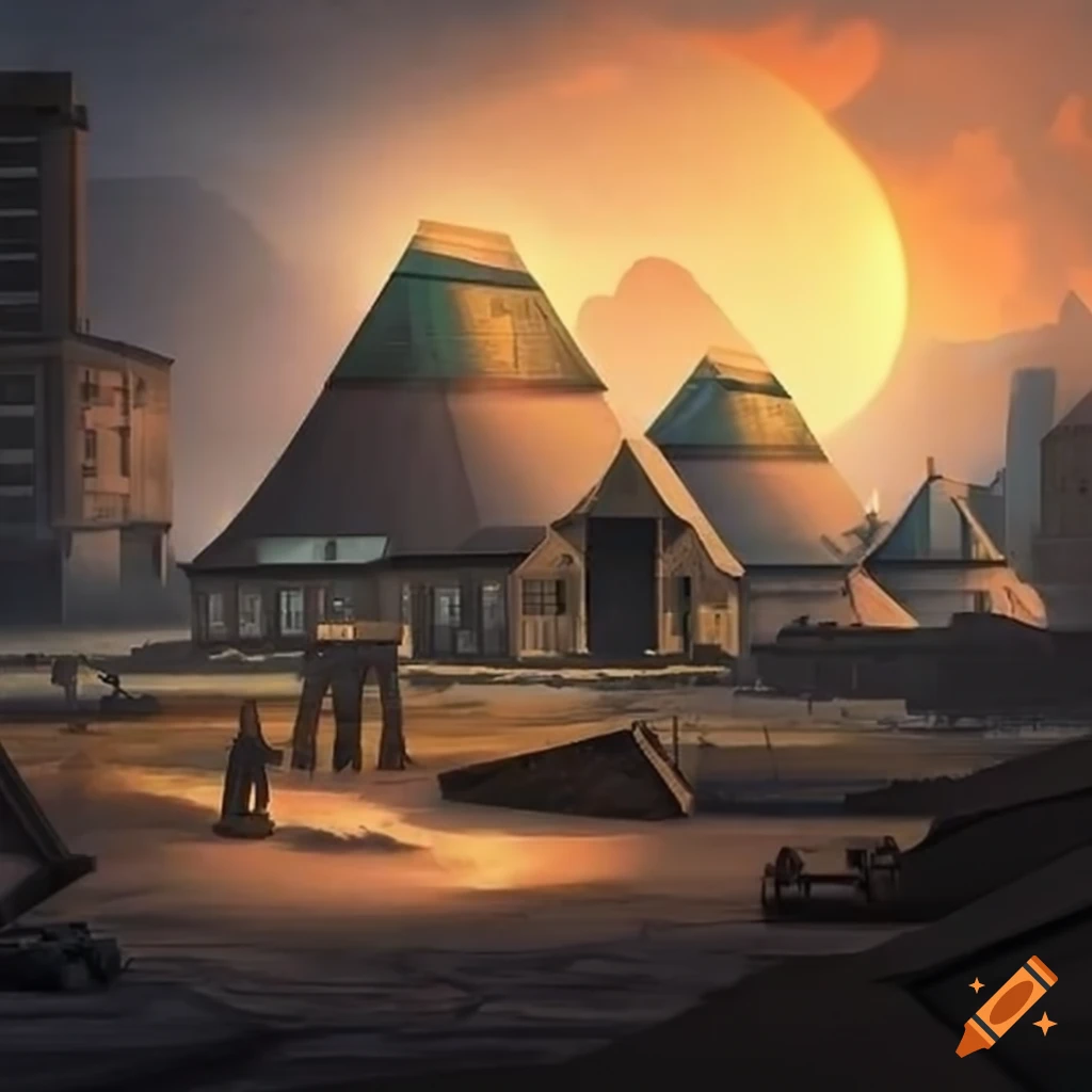 Landscape of a military base