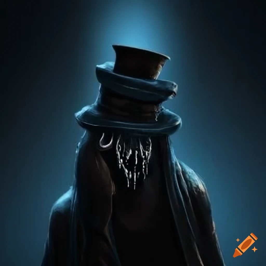 Dark humanoid figure with a top hat