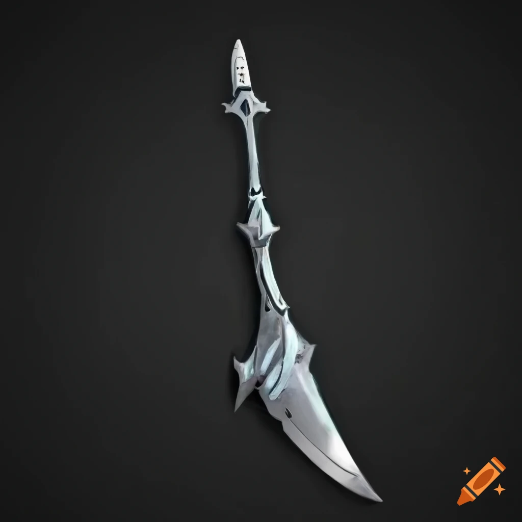 Futuristic halberd with a long shaft on Craiyon