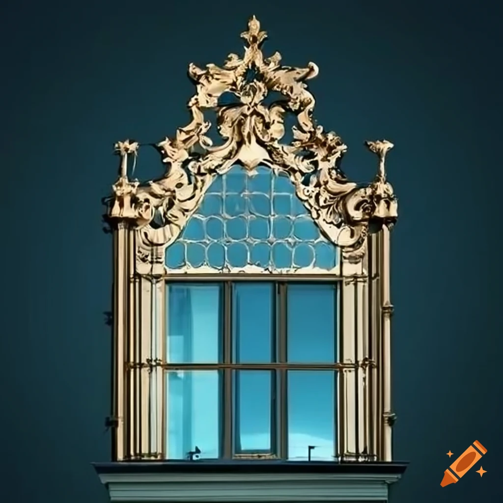 Ornamental rococo glass facade